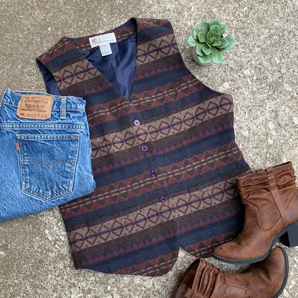 Milano | Jackets & Coats | Vintage Tapestry Woven Aztec Tribal Print ...